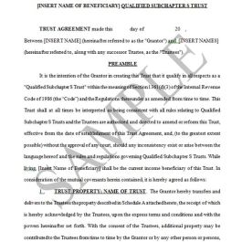 Qualified Subchapter S Trust