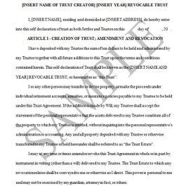 Revocable Trust For Spouse And Children With Marital Share Outright