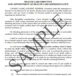 Healthcare Directive