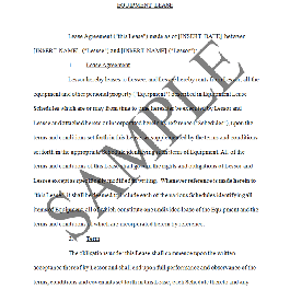 Equipment Lease