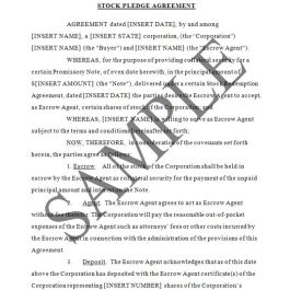Stock Pledge Agreement