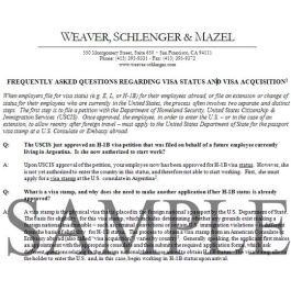 FAQ Visa Status and Acquisition
